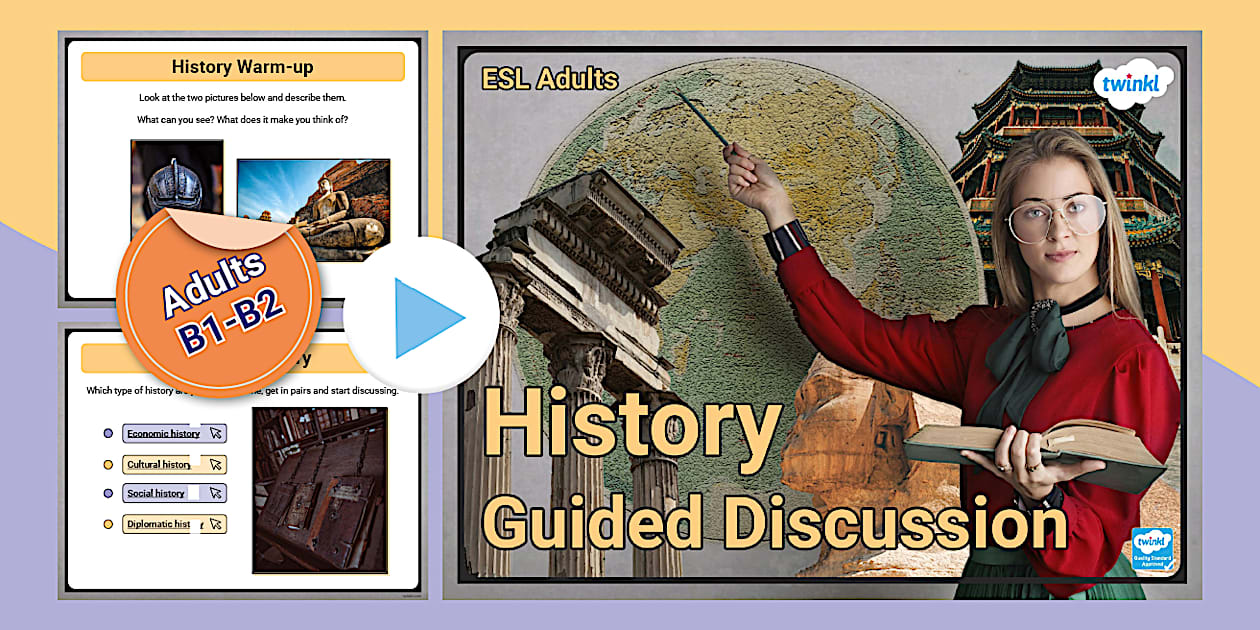 ESL History Guided Discussion [Adults, B1-B2] - Twinkl