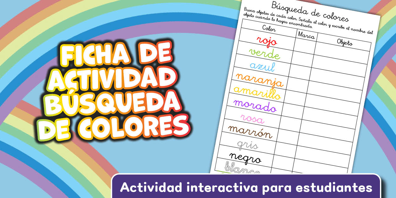 Ficha de actividad: Búsqueda de colores