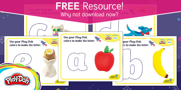 FREE Play-Doh Lowercase Alphabet Mats (teacher made)