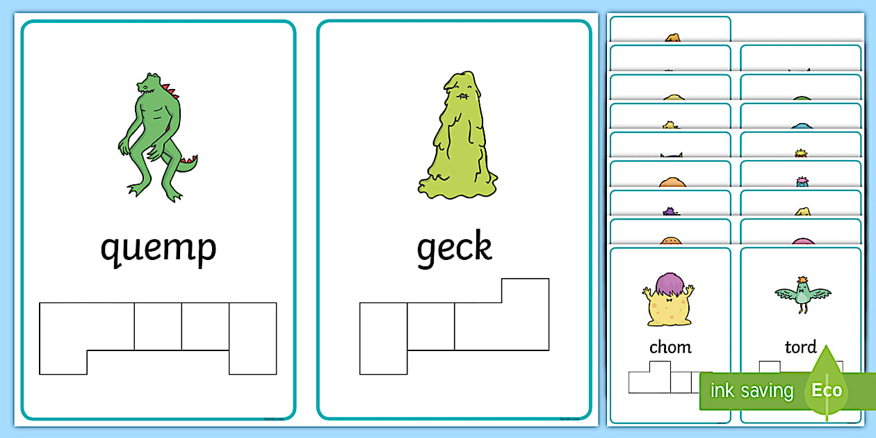 KS1 Alien Nonsense Word Letter Shape Activity (teacher made)