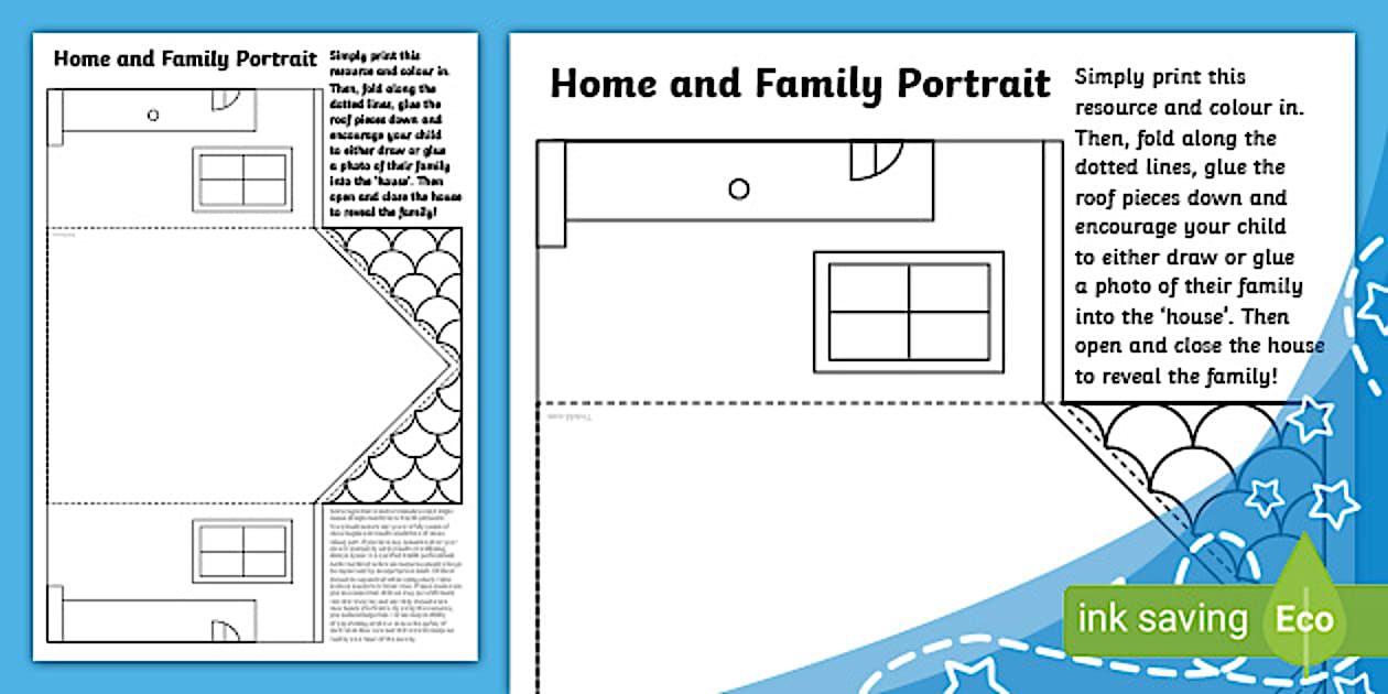 Home and Family Portrait Resource (teacher made) - Twinkl