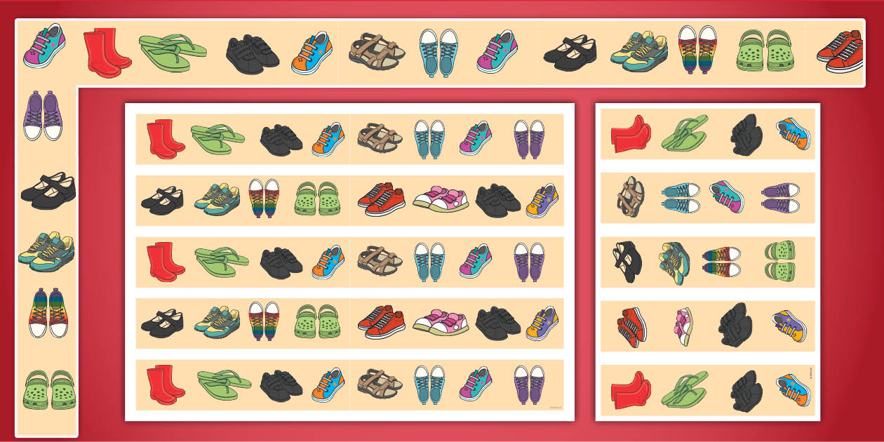 Shoes Display Borders (teacher made) - Twinkl