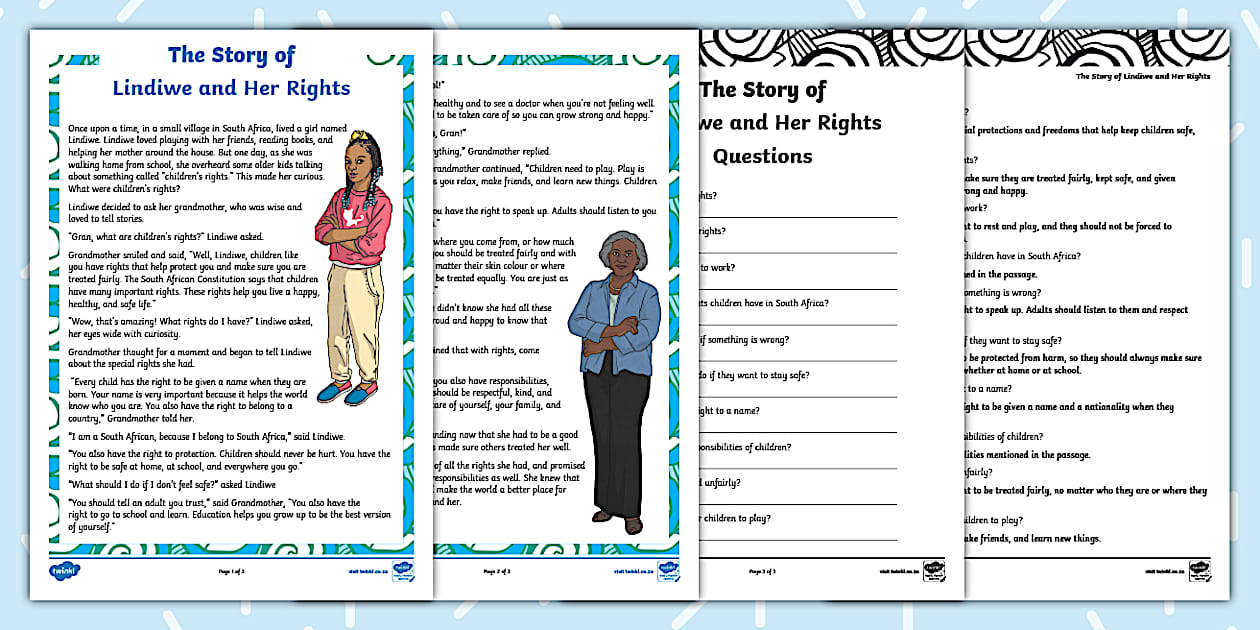 Grade 4 - The Story of Lindiwe and Her Rights Comprehension