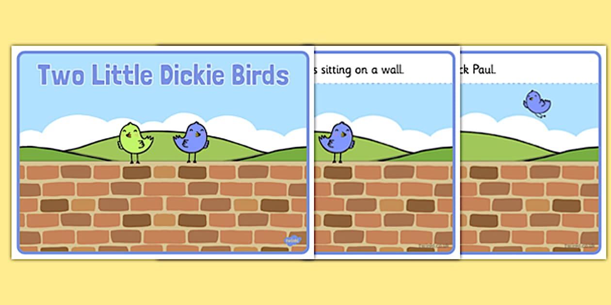 Two Little Dickie Birds Sequencing (teacher made) - Twinkl