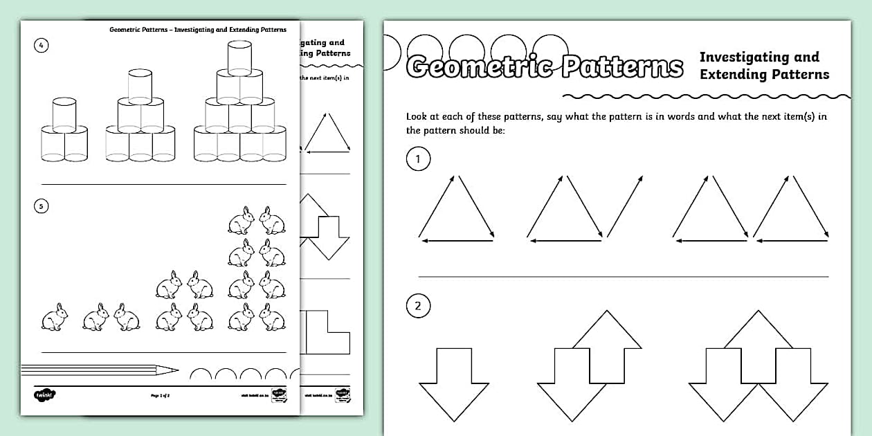 Numeric and Geometric Patterns Grade 7 Worksheets - Twinkl Numeric and Geometric Patterns Grade 7 Worksheets - Twinkl