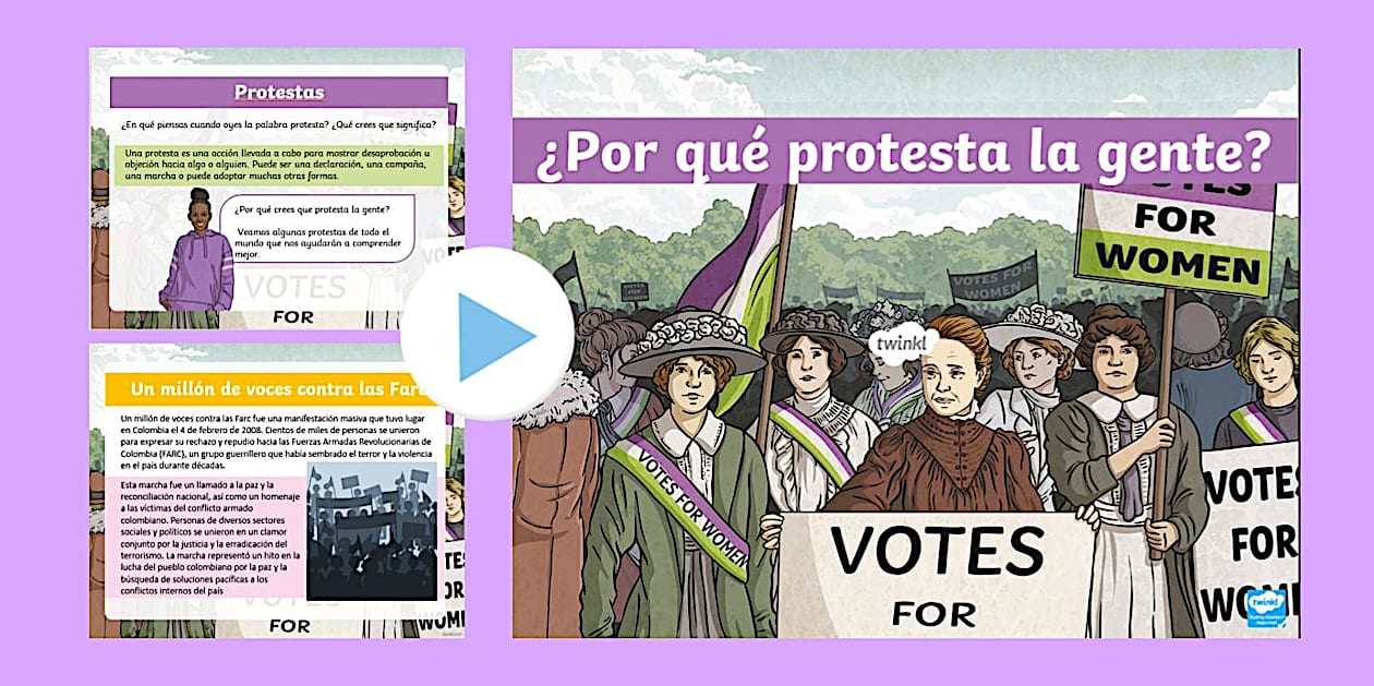 Marchas y protestas de la historia - Escolar Twinkl Colombia