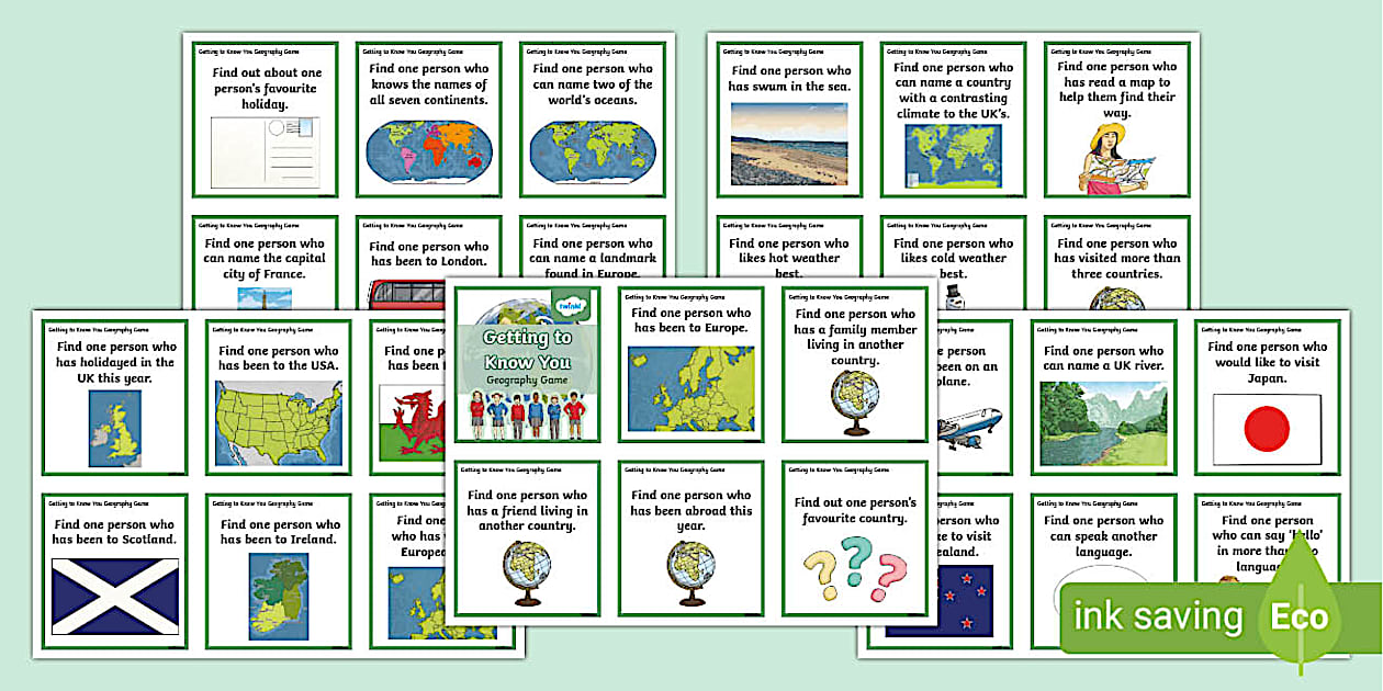 Getting to Know You Geography Game (teacher made) - Twinkl