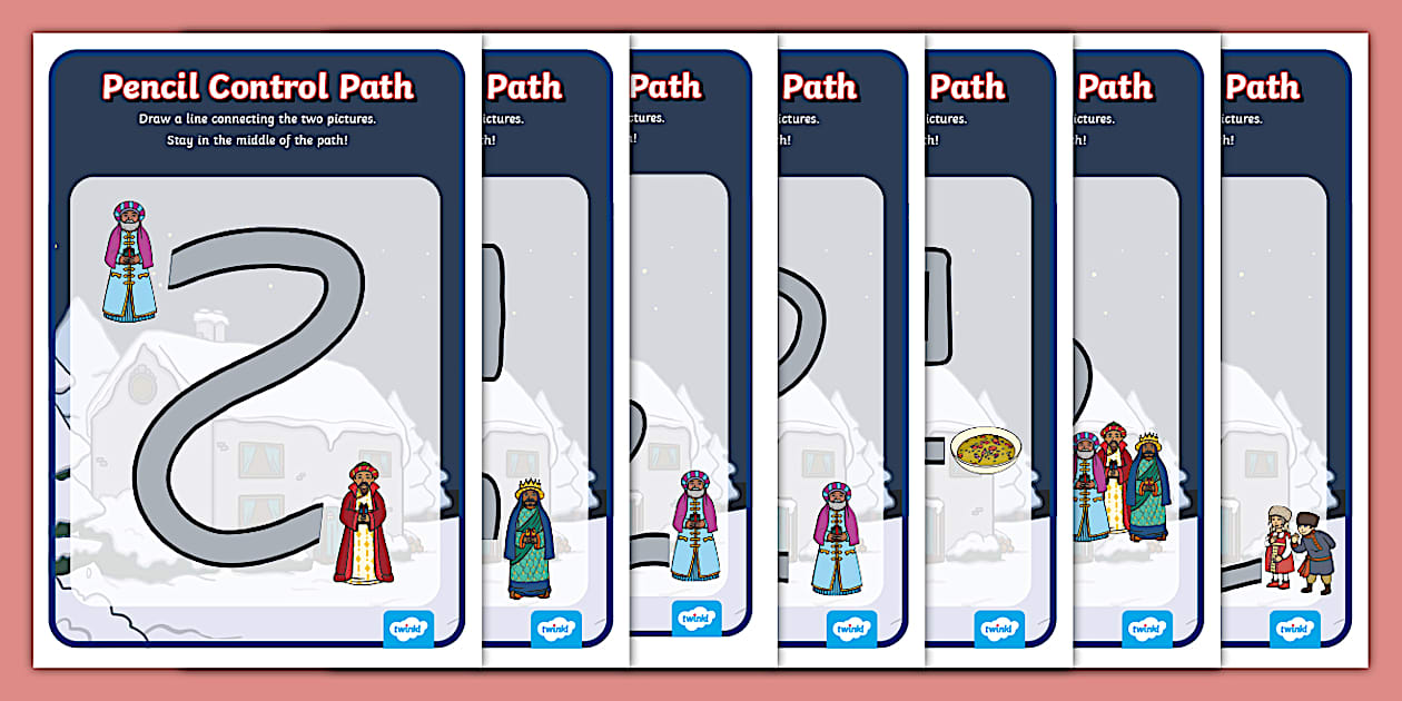 Babushka Pencil Control Path Worksheets (teacher made)