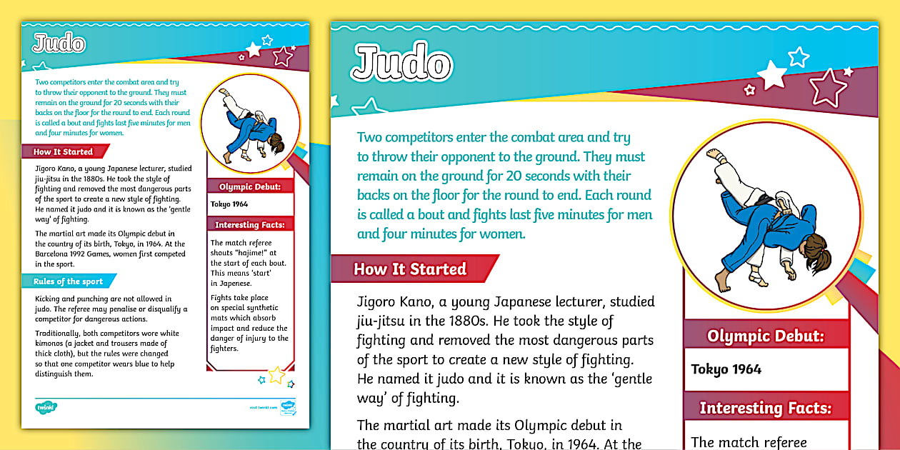 Judo Fact Sheet (Teacher-Made) - Twinkl