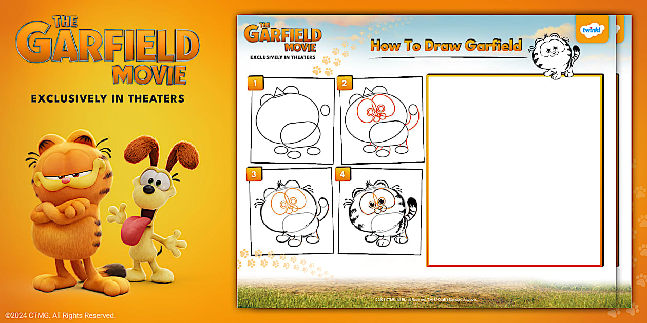 FREE! - Garfield: How To Draw Garfield Art Worksheet