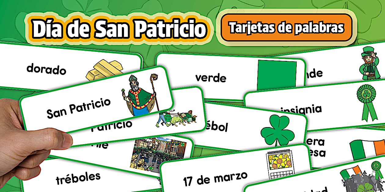 Tarjetas de palabras - Día de San Patricio
