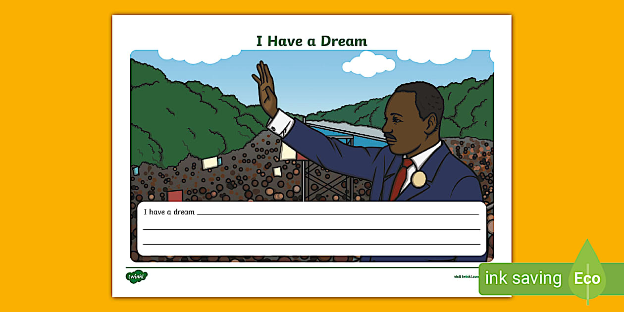 “I Have a Dream” Activity Sheet | Teaching Resource | Twinkl