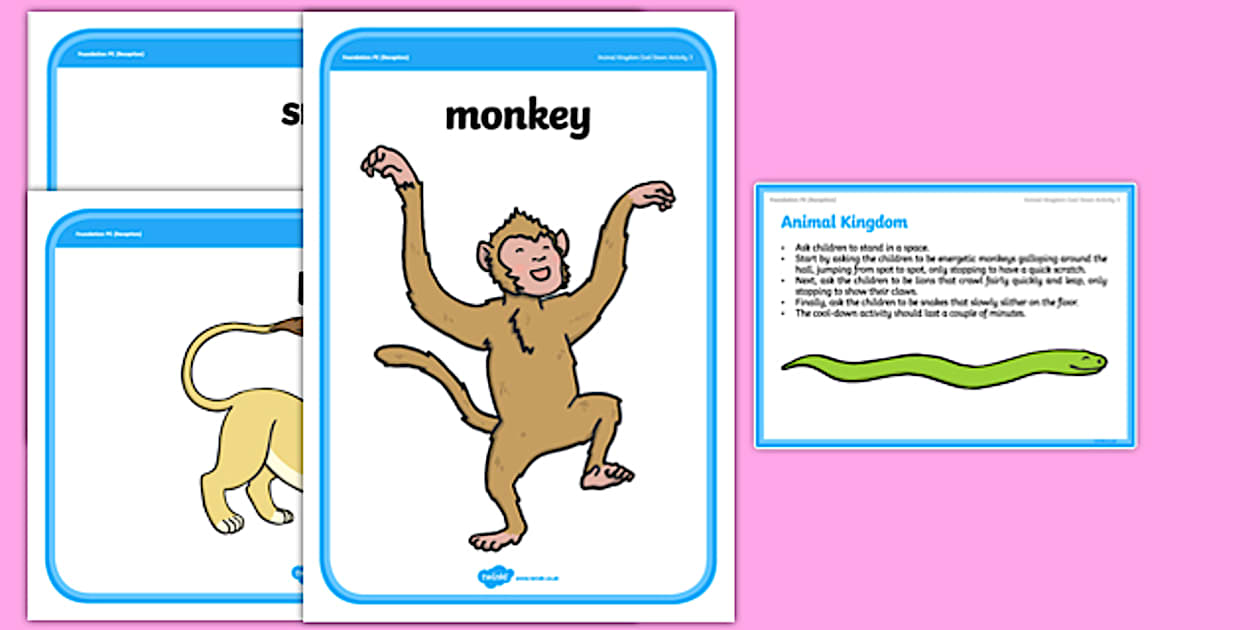 Animal Kingdom Cool-Down Activity Card