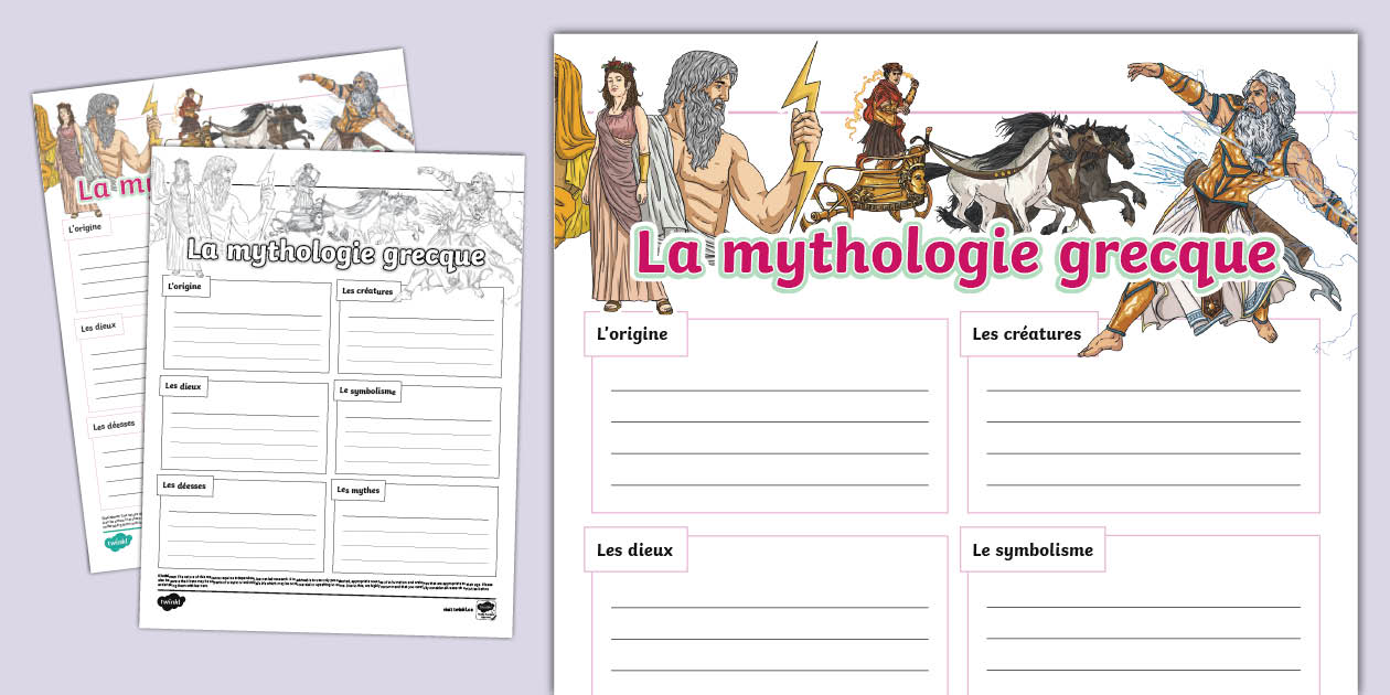 Fiche d'informations : La mythologie grecque (Teacher-Made)