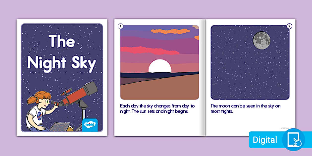 The Night Sky Emergent Reader eBook | Twinkl USA - Twinkl