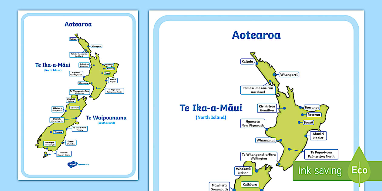 Black and White Aotearoa Display Posters English/Te Reo Māori