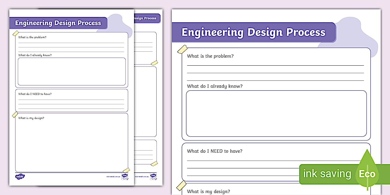 Engineering Design Process STEM Planning Worksheet F-2