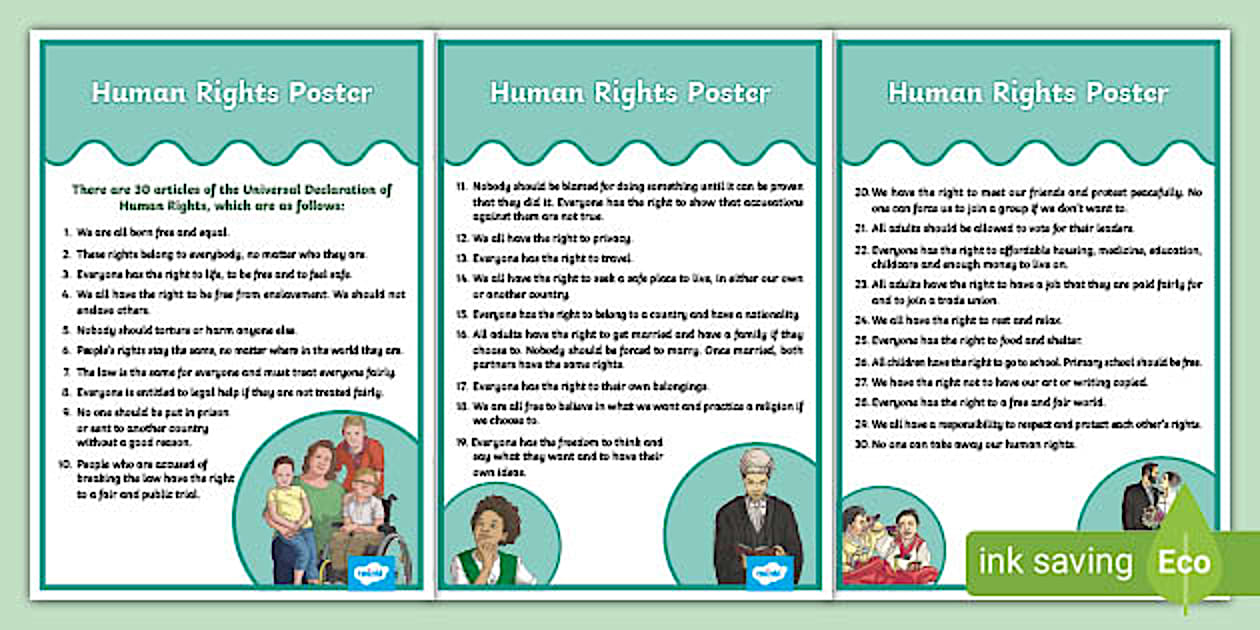 Human Rights Posters | Human Rights | Twinkl (teacher made)