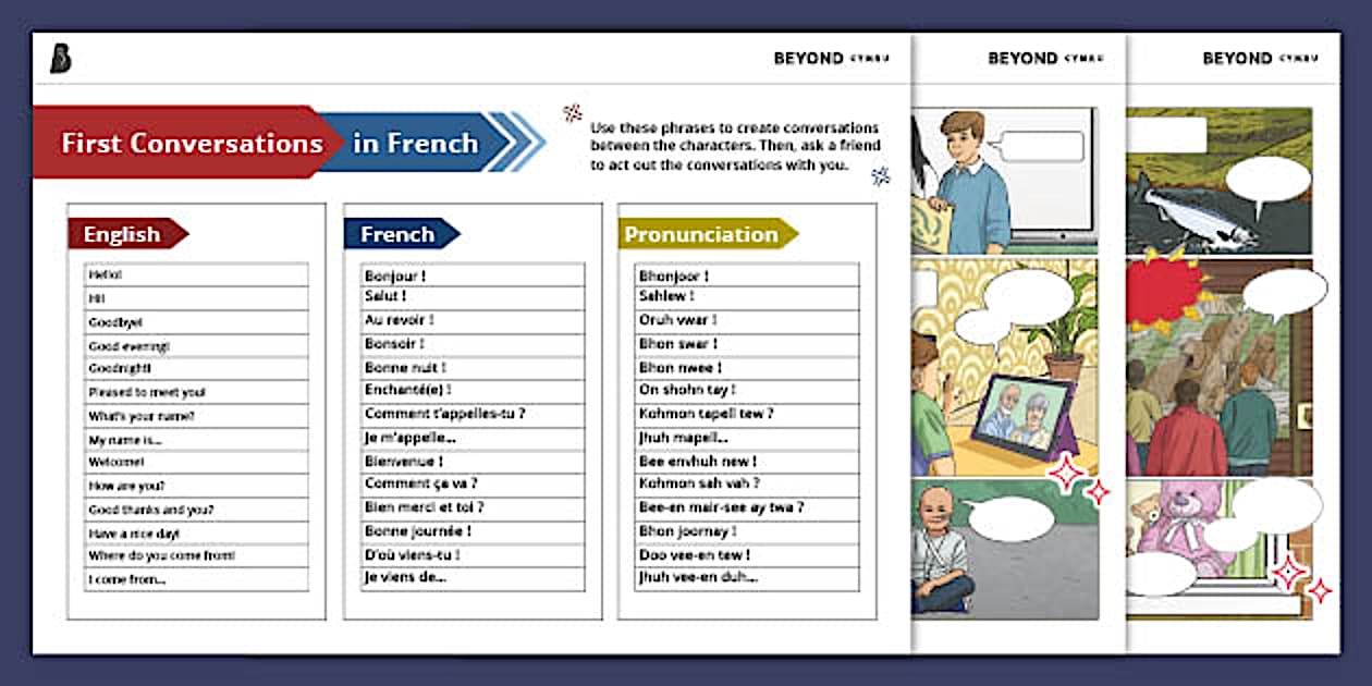 First Conversations in French (teacher made) - Twinkl