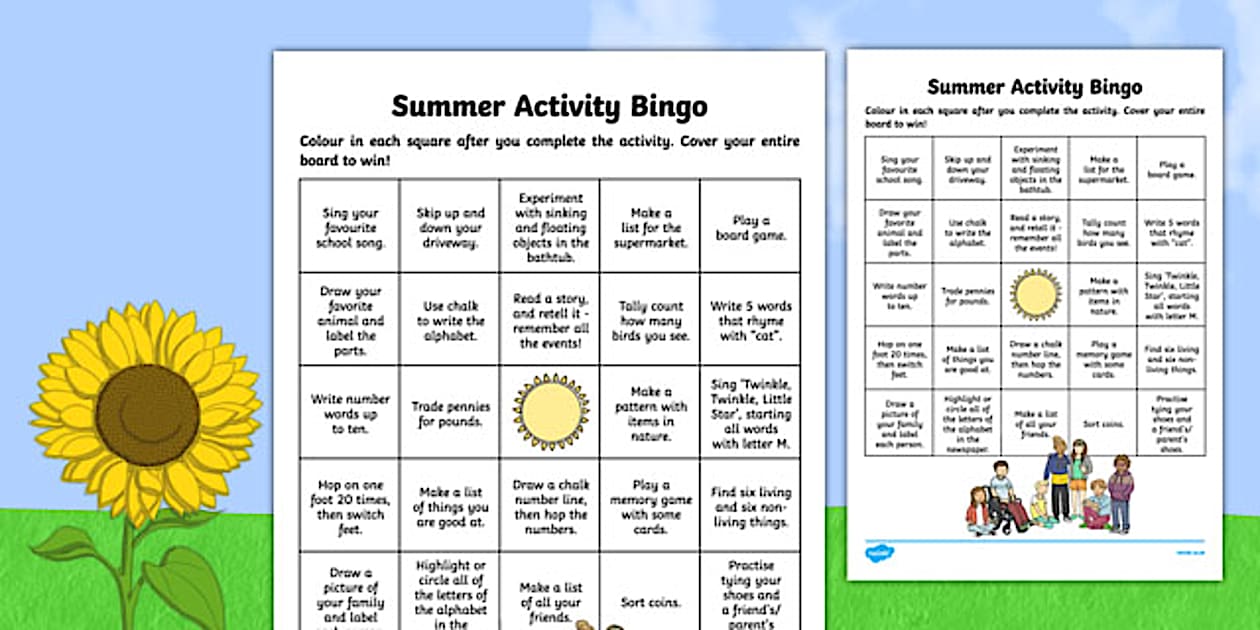 Editable Summer Activity Bingo (teacher made) - Twinkl