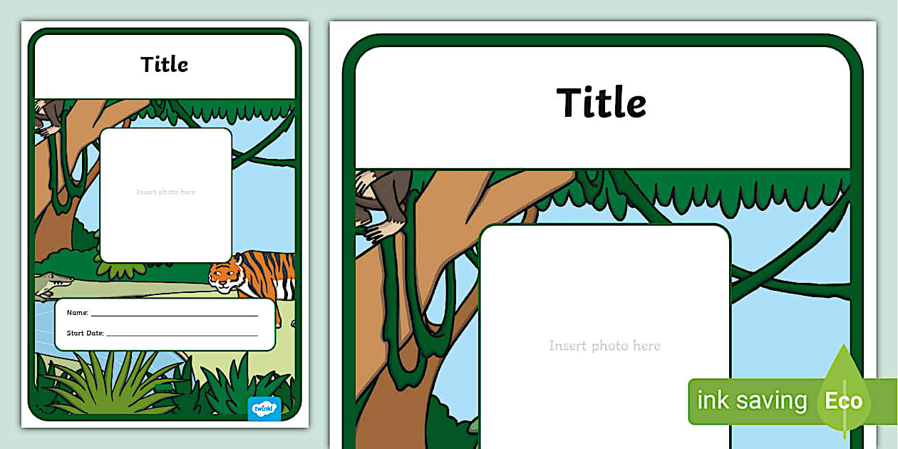 Kindergarten Editable Jungle-Themed Learning Journey Front Cover