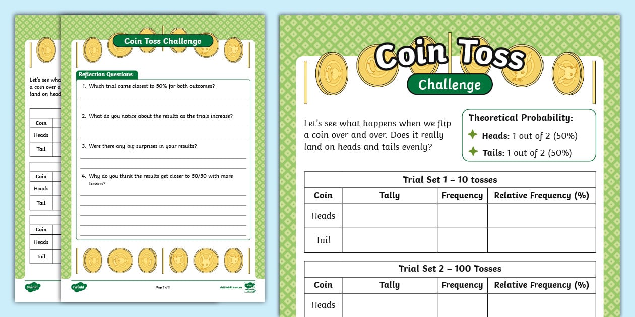 Coin Toss Challenge (teacher made) - Twinkl