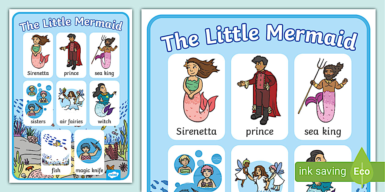 TAS The Little Mermaid Vocabulary Poster - Twinkl