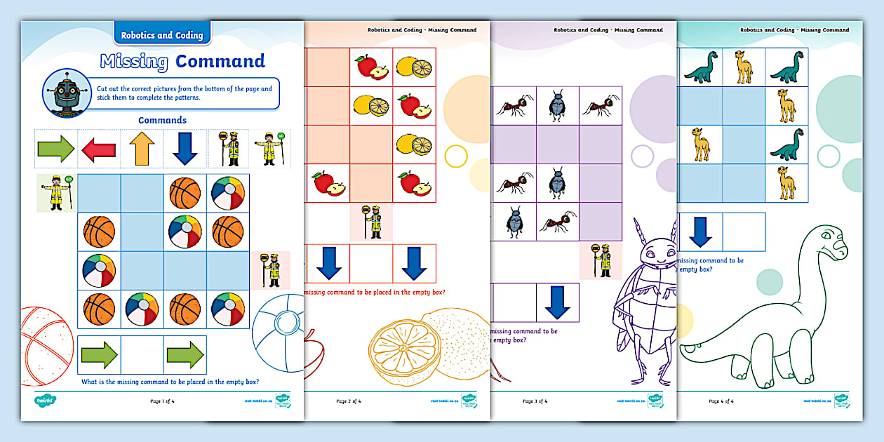 Robotics and Coding - Coding Worksheet: Missing Command