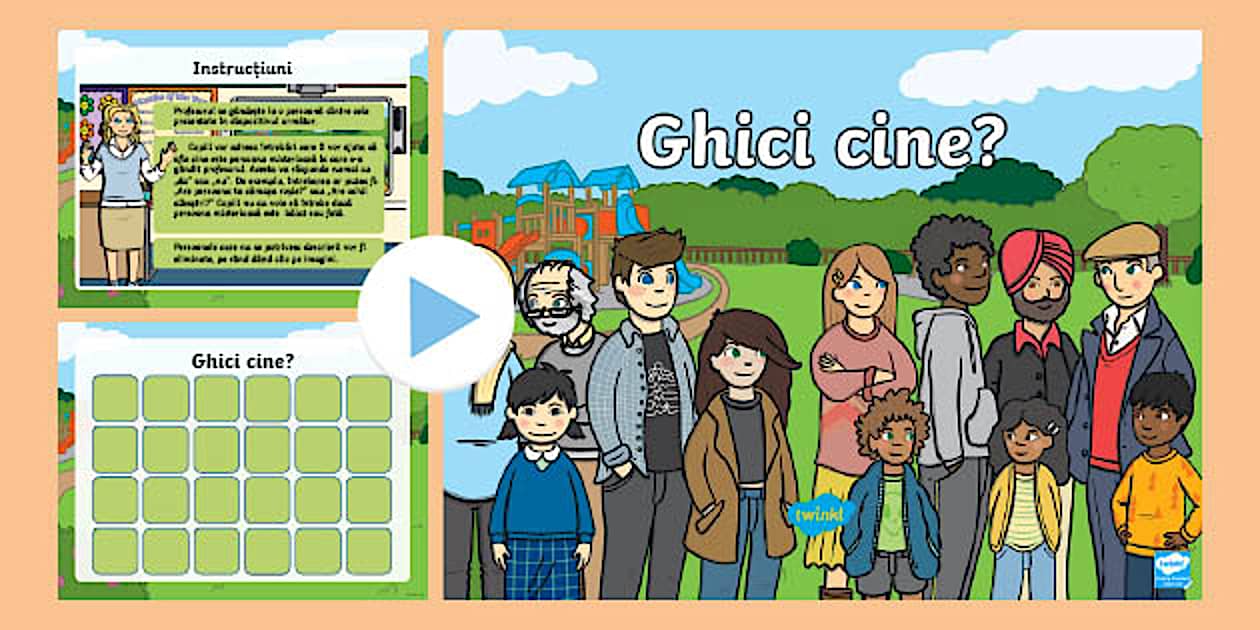 Ghici cine? – Joc PowerPoint - Twinkl