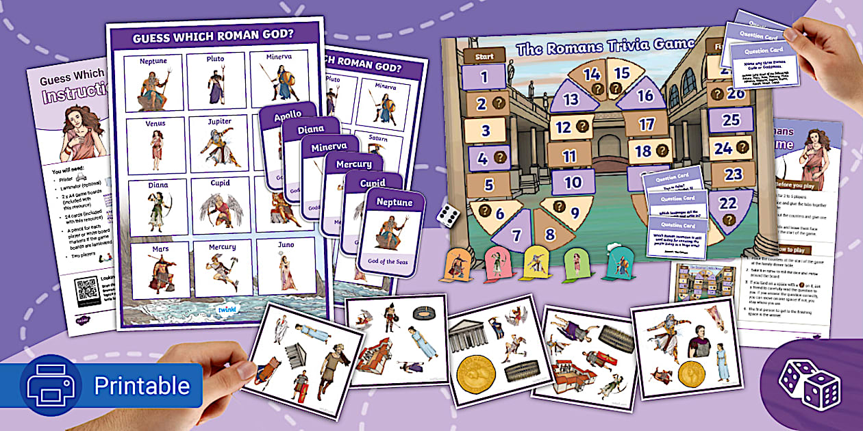 The Roman Empire Pack of Board Games for Kids (teacher made)