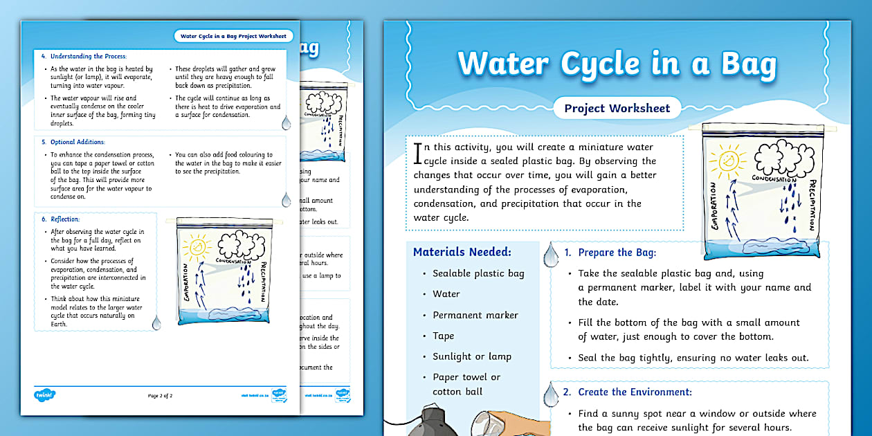 Water Cycle Project I Resource I Twinkl ZA (teacher made)