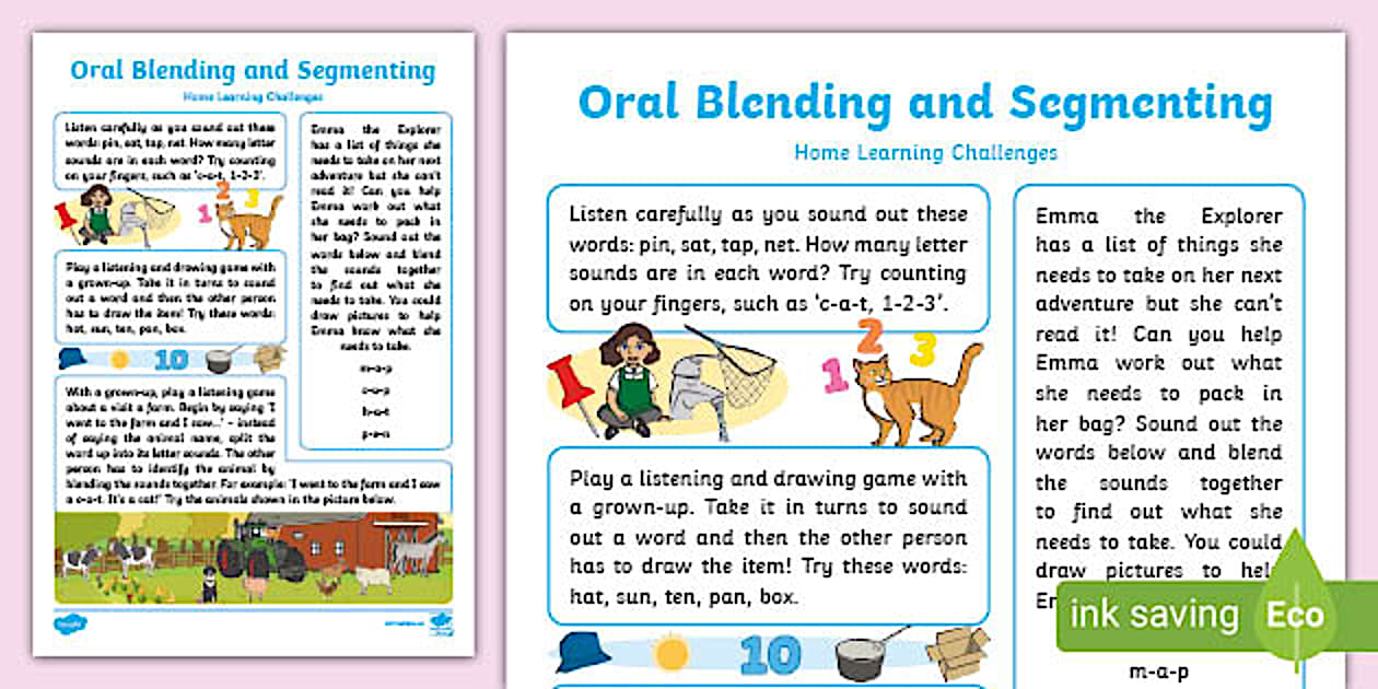 Phase 1: Oral Blending and Segmenting Home Learning FS1