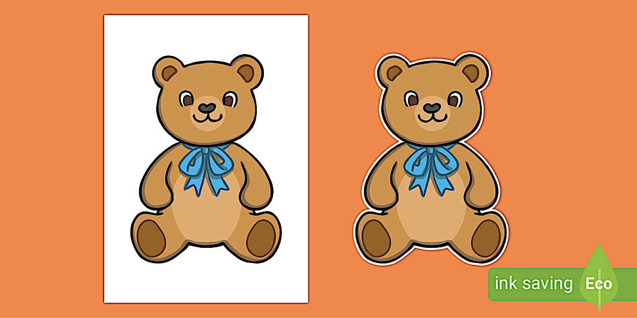 Teddy Bear Stick Puppet - Twinkl