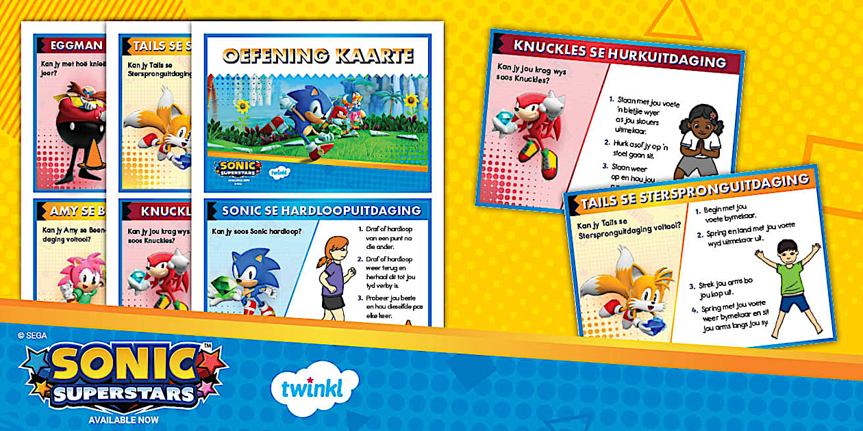 Sonic - Oefening Kaarte (5-7) - Twinkl
