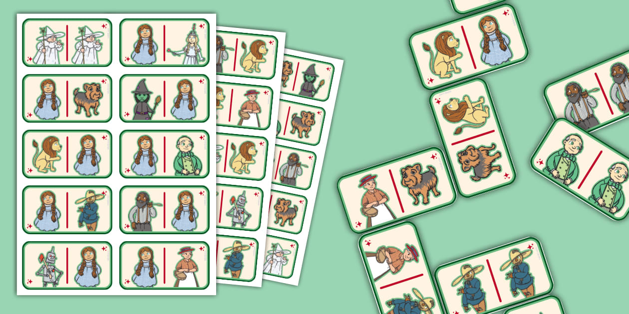 Wizard of Oz Picture Matching Dominoes - Twinkl - KS1