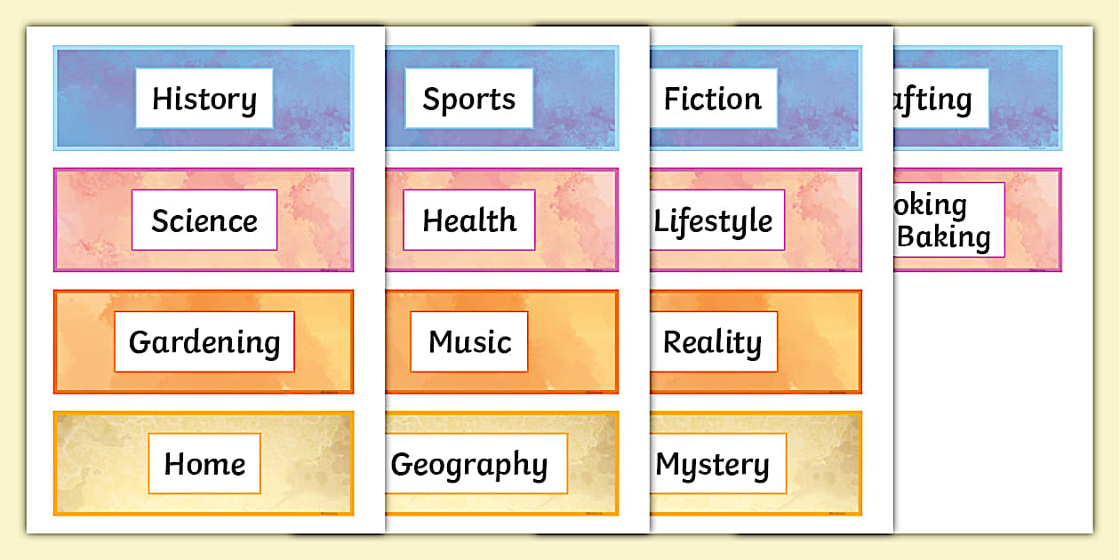 Magazine Genre Labels - Twinkl Book Displays (Teacher-Made)