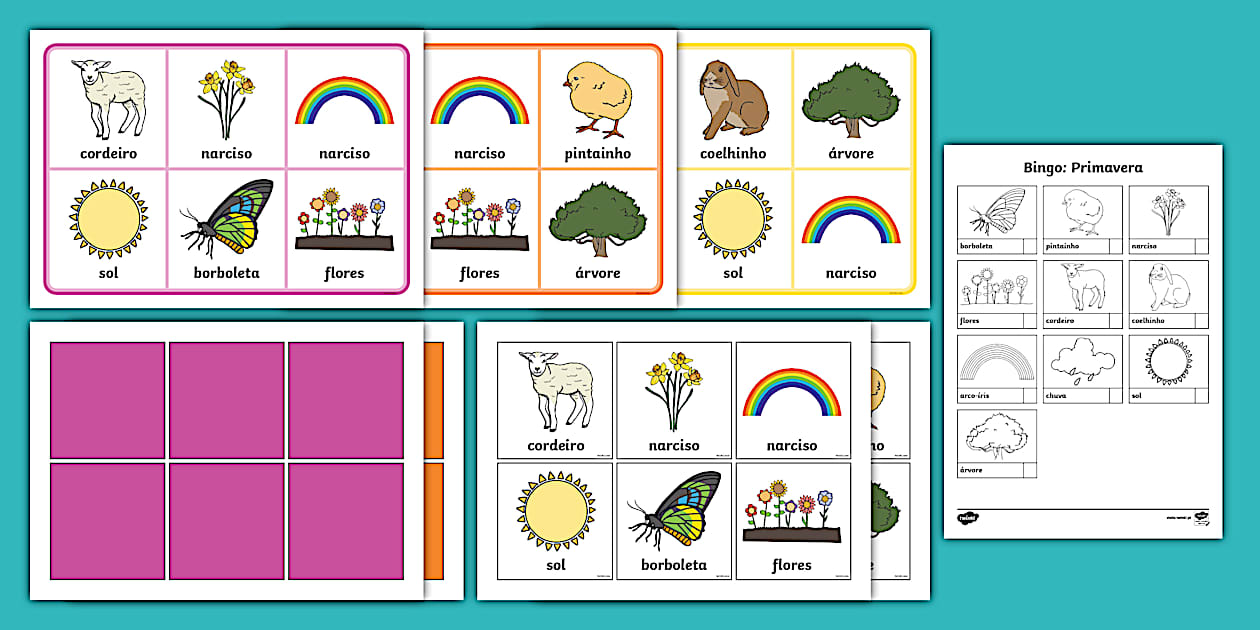 Bingo da Primavera | Jogo de Aprendizagem - Twinkl