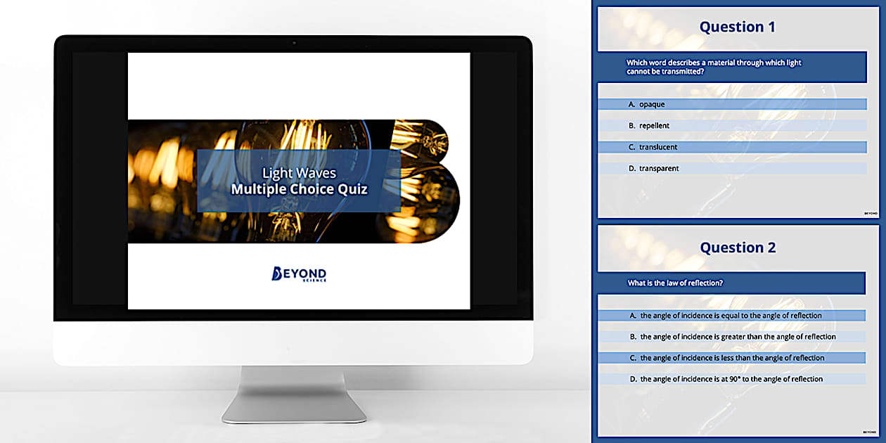 Light Waves Quiz PowerPoint (teacher made) - Twinkl