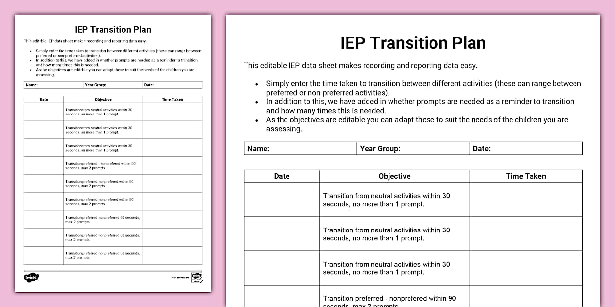 IEP Transition Assessments | SEND | Twinkl (teacher made)