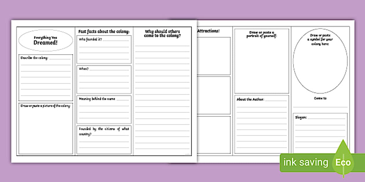 Come to the Colonies! Persuasive Travel Brochure Project