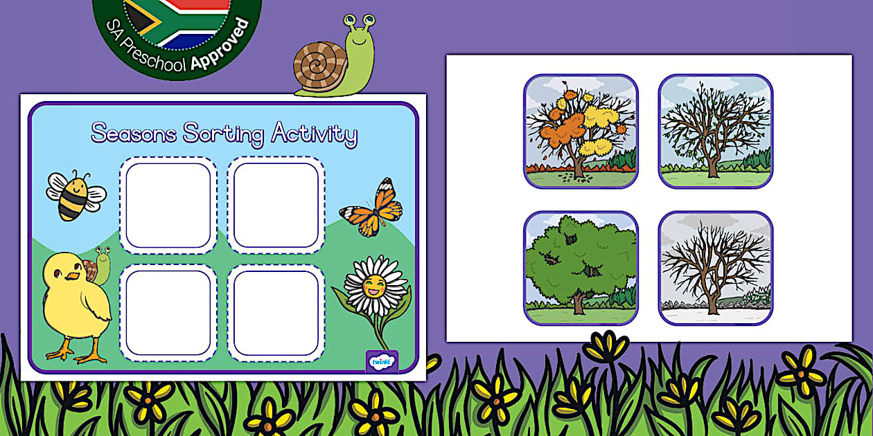 Seasons Sorting Activity (teacher made) - Twinkl