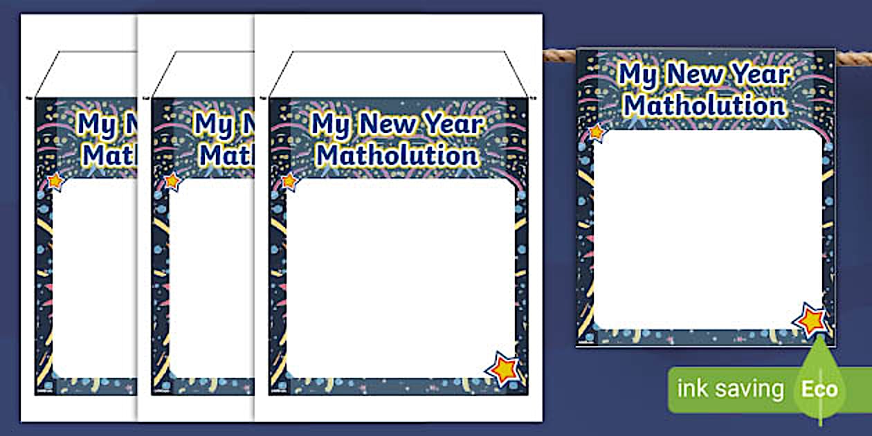 👉 Matholution Maths New Year Activity Worksheet Display
