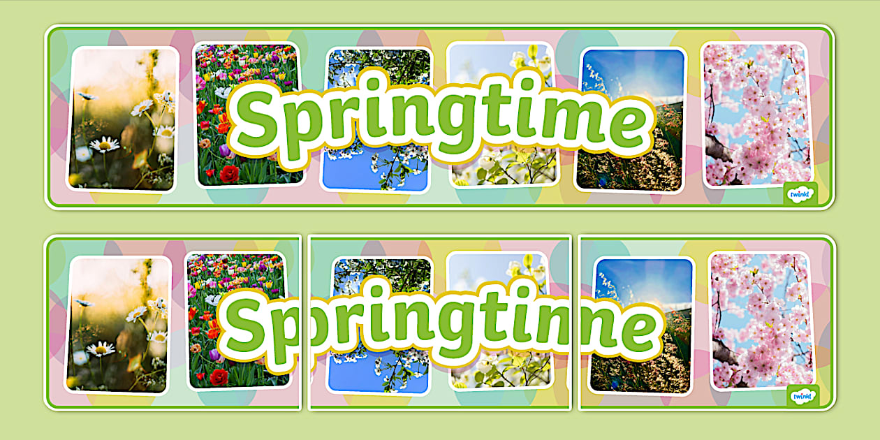 Springtime Photo Display Banner (Teacher-Made) - Twinkl