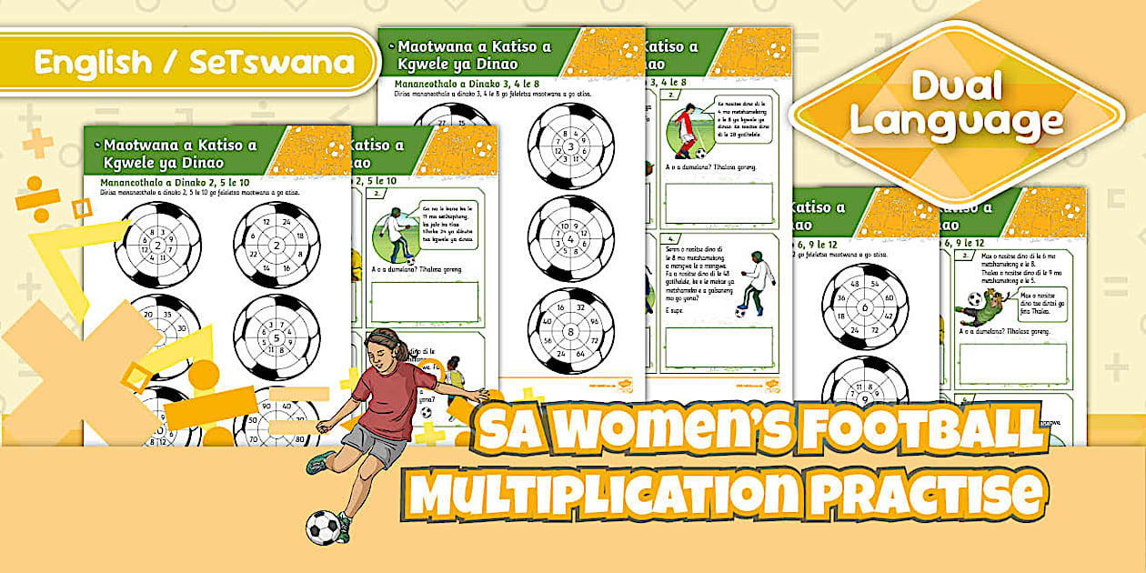 Grade 4 Maths - Term 1 - SA Women's Football Multiplication Practise