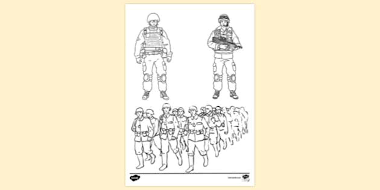 Army Colouring Page | Colouring | Colouring Sheets - Twinkl
