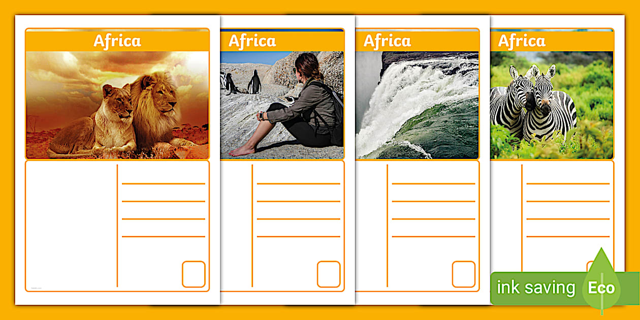 Africa Postcard (teacher made) - Twinkl