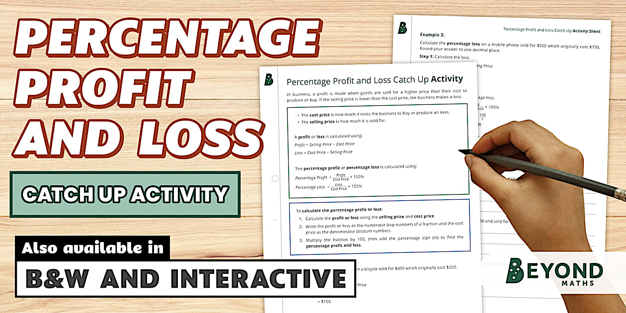 Percentage Profit and Loss Catch Up Resource