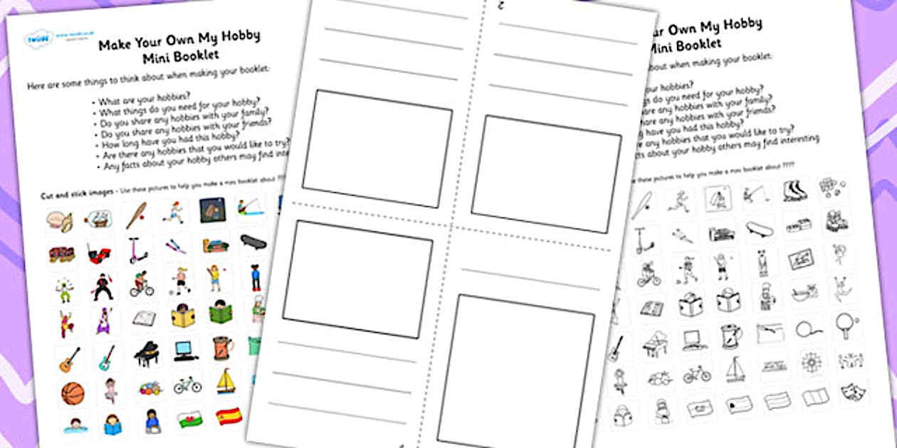 Make Your Own My Hobbies Mini Booklet (teacher made)