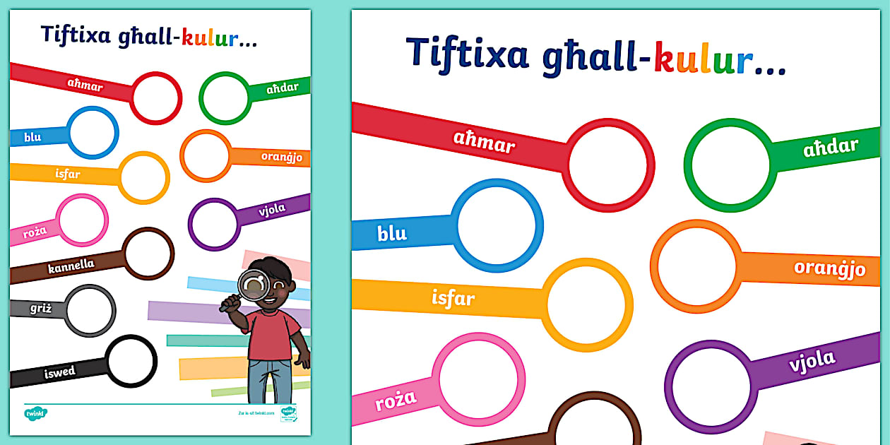 Attività: Tiftixa għall-kuluri (Teacher-Made) - Twinkl