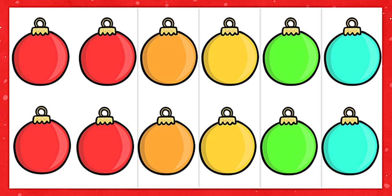 Editable Christmas Bauble Template - Twinkl